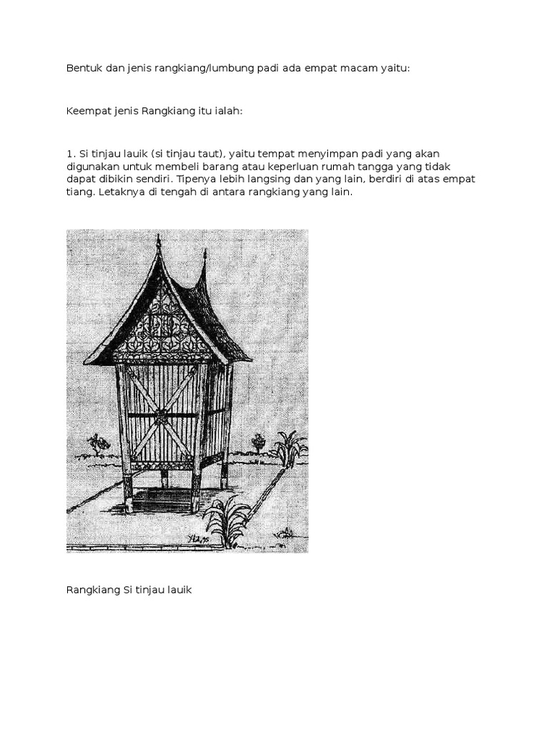 Bentuk Dan Jenis Rangkiang | PDF