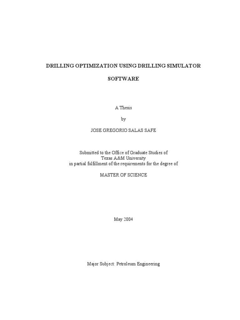 Drilling Optimization Using Drilling Simulator Software PDF | PDF | Oil ...