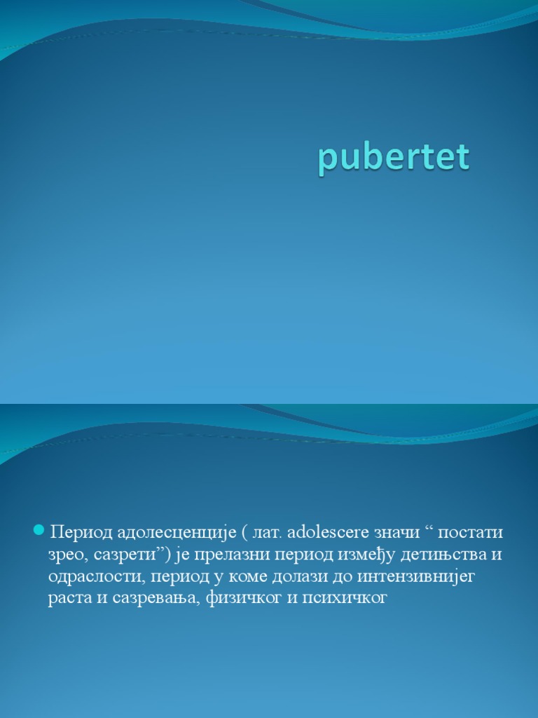 Pubertet 2 | PDF