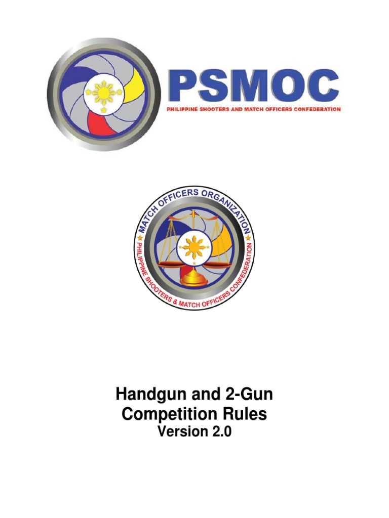 PSMOC Handgun & 2-Gun Rules 2025 | PDF | Trigger (Firearms) | Handgun