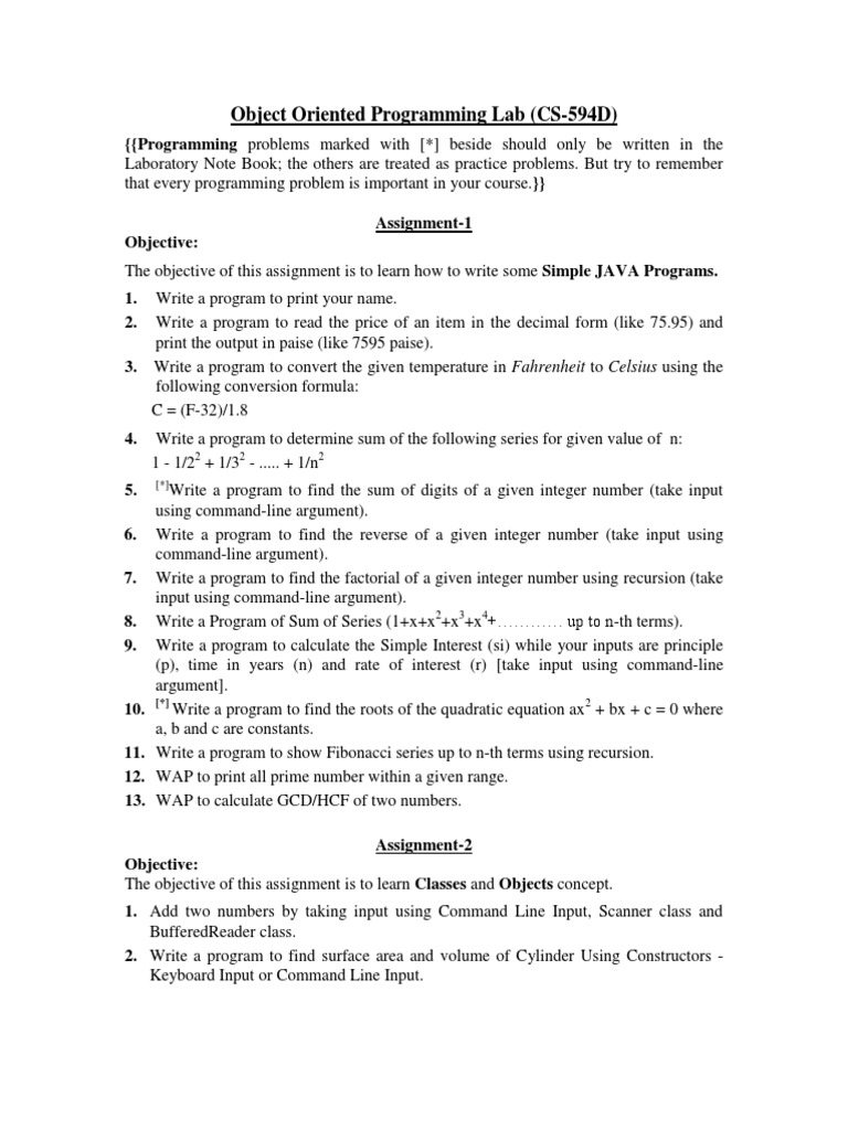 Java Lab Practices Pdf Method Computer Programming Class Computer Programming