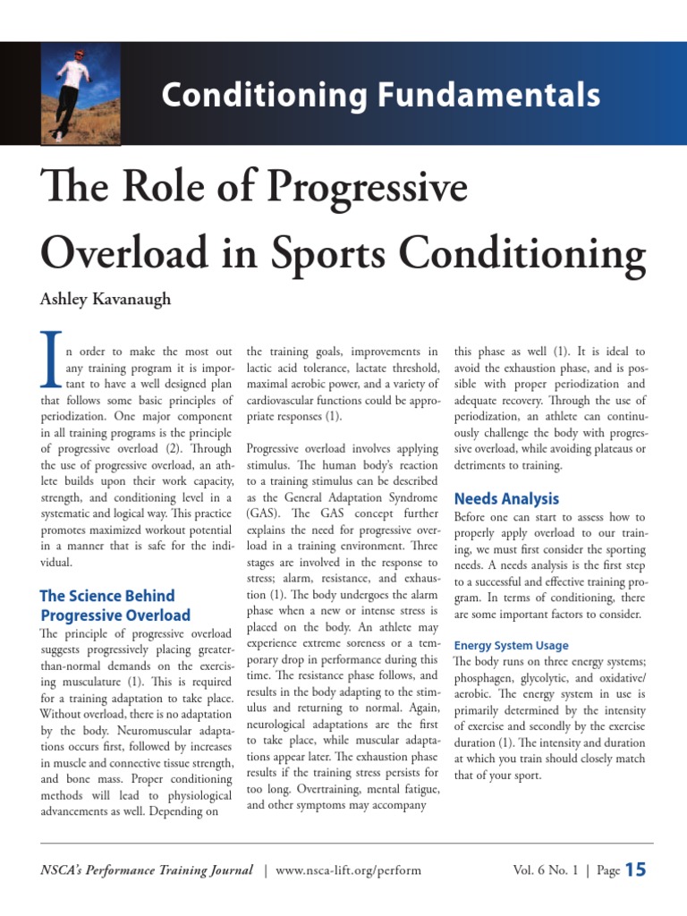 Understanding Progressive Overload in Sports | PDF | Physical Exercise ...