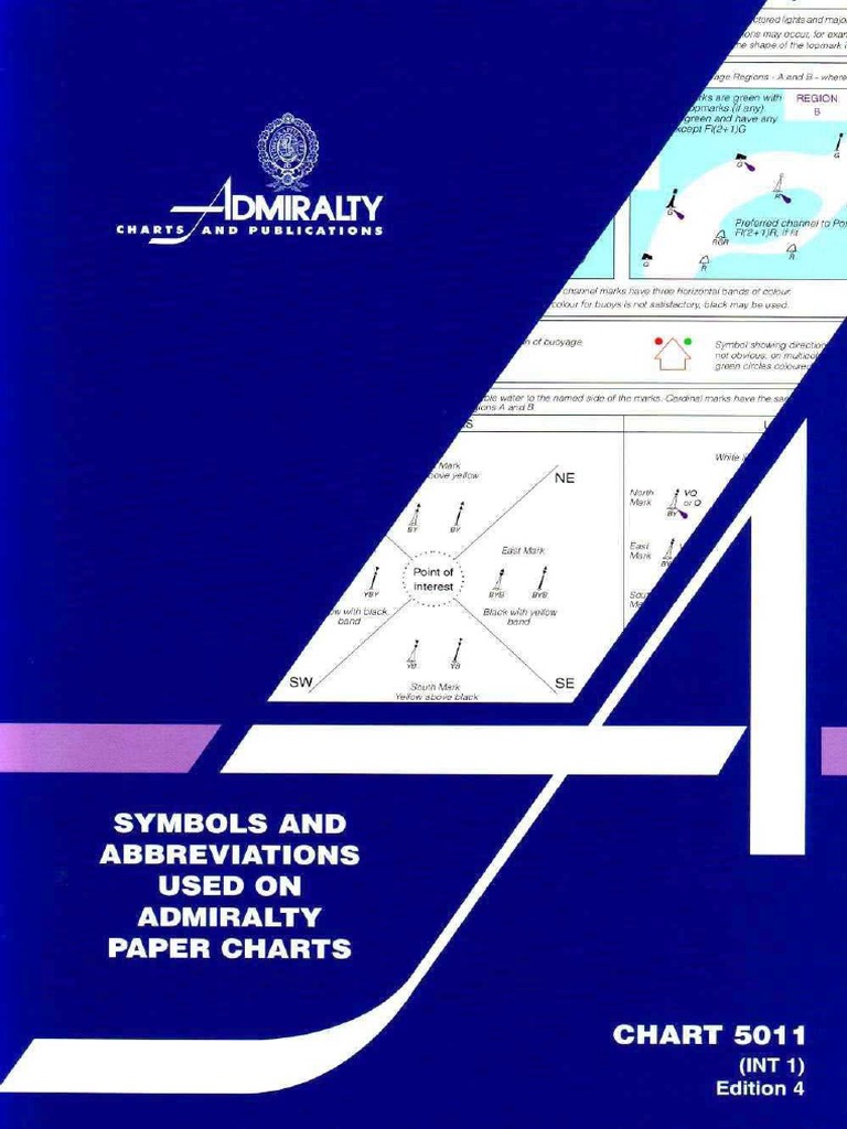 Chart 5011. Symbols and Abbreviations Used On Admiralty Paper Charts ...