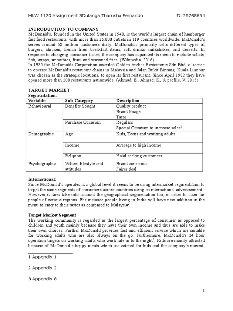 Introduction To Company Mcdonalds | PDF | Mc Donald's | Fast Food ...