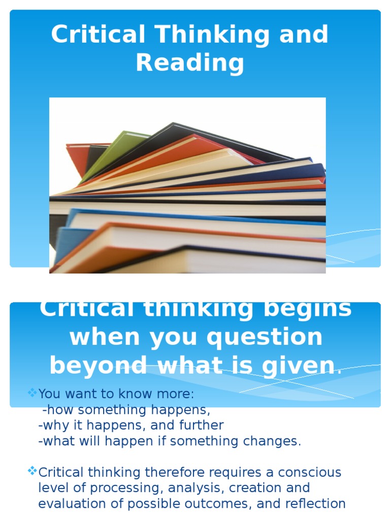 GW3 - 1. Critical Reading | Critical Thinking | Reading Comprehension