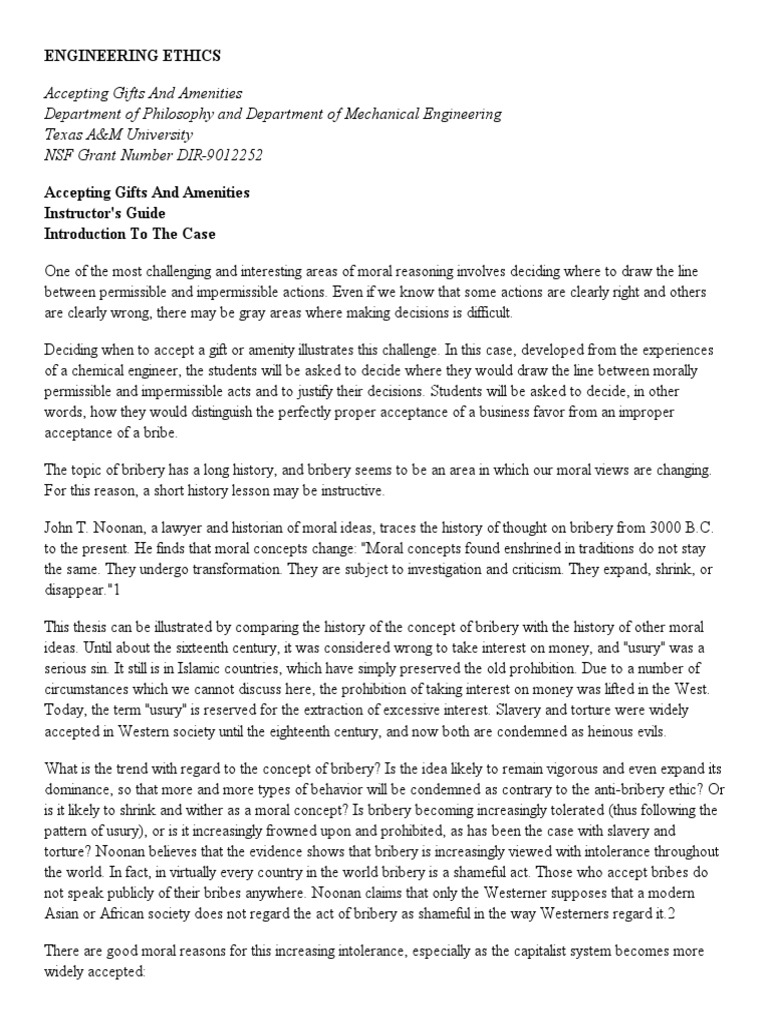 Gift Giving | PDF | Bribery | Morality