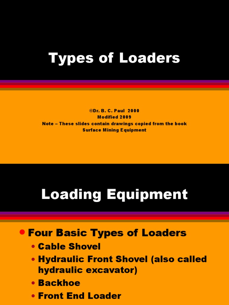 4 Types of Loaders | PDF | Loader (Equipment) | Manufactured Goods