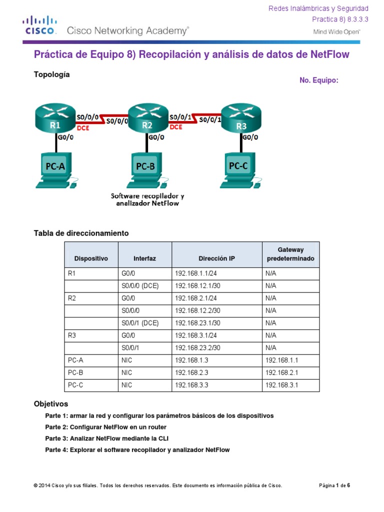 Practica Equipo 8) 8.3.3.3 Lab - Collecting and Analyzing NetFlow Data | PDF | Enrutador ...