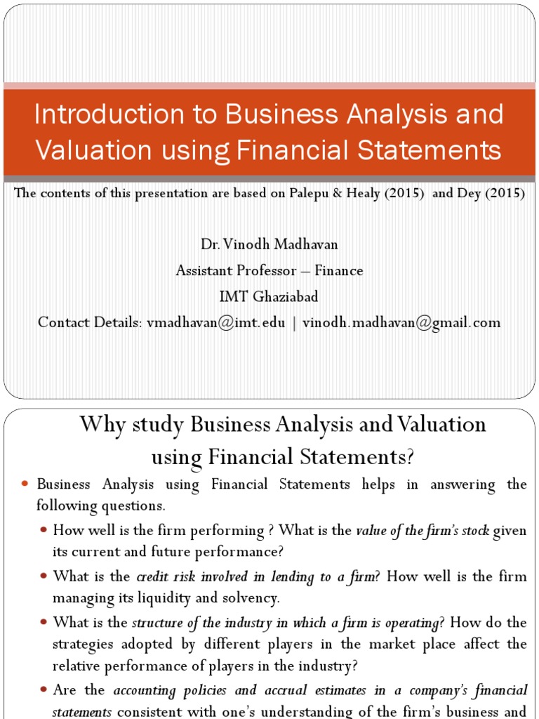 Business Analysis & Valuation Insights | PDF | International Financial ...