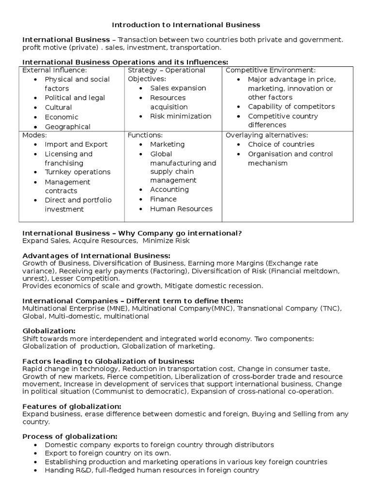 Introduction To International Business | PDF | World Trade Organization ...