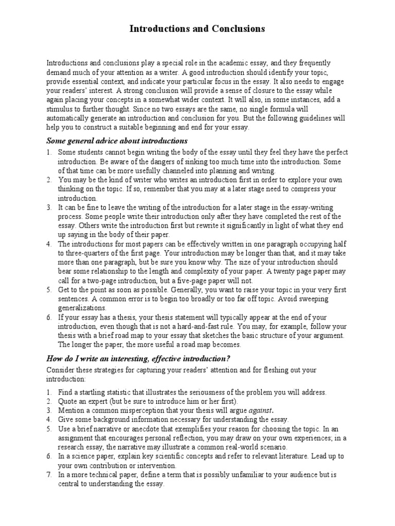 Writing An Effective Introduction | PDF | Essays | Thesis