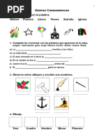 Prueba Grupo Consonantico FR FL | PDF | Artes del lenguaje y disciplina