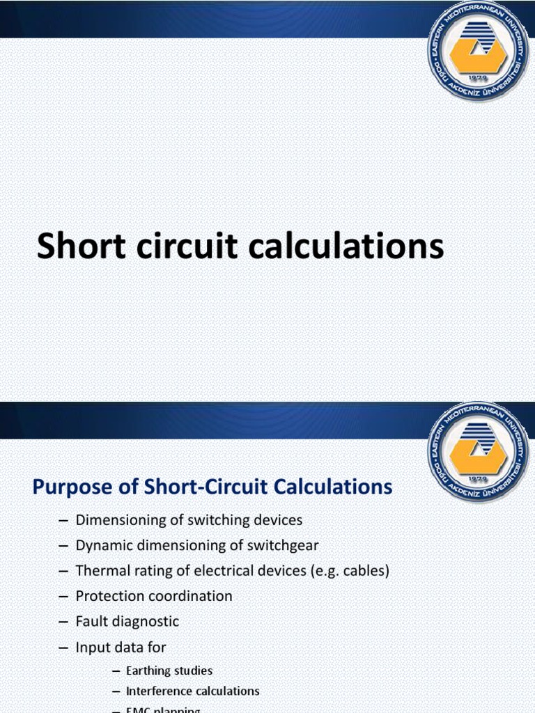 Short Circuit Calculations | PDF | Alternating Current | Force