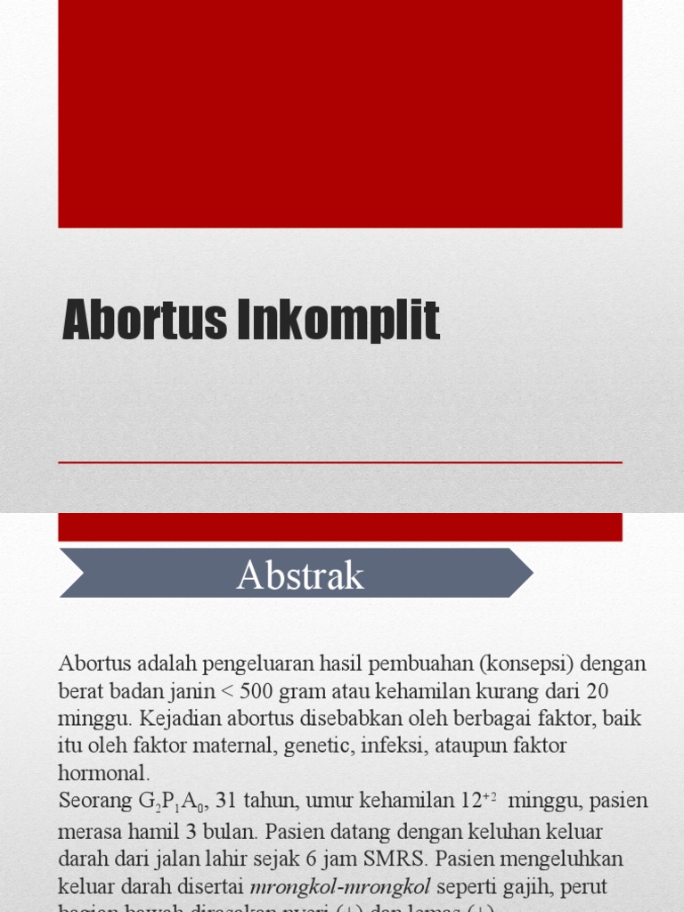 Abortus Inkomplit | PDF