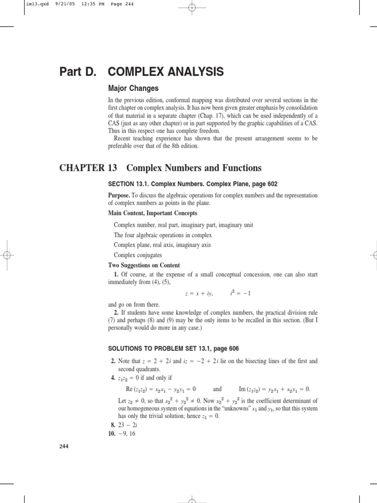 CH 13 | PDF | Complex Number | Sine