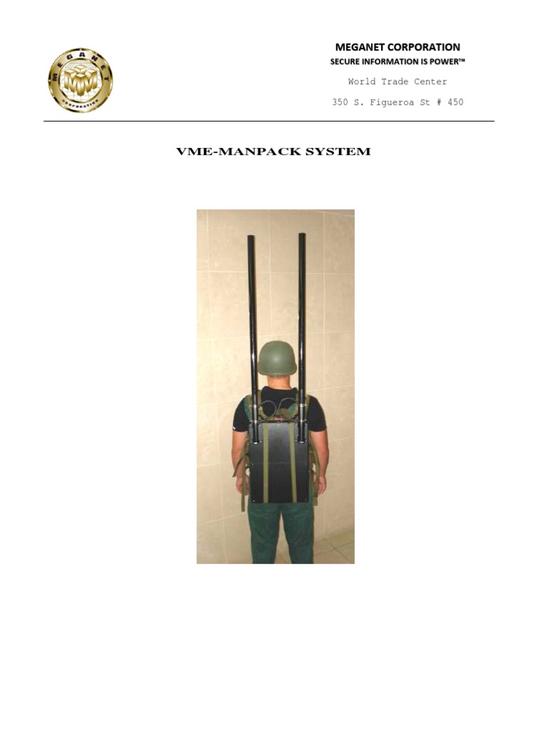 Meganet VME-ManPack Jammer | PDF | Battery Charger | Rechargeable Battery