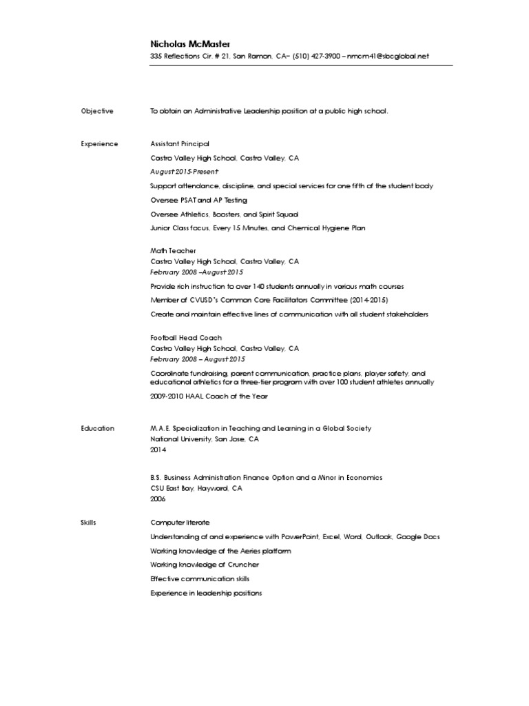 Mcmaster Resume | PDF