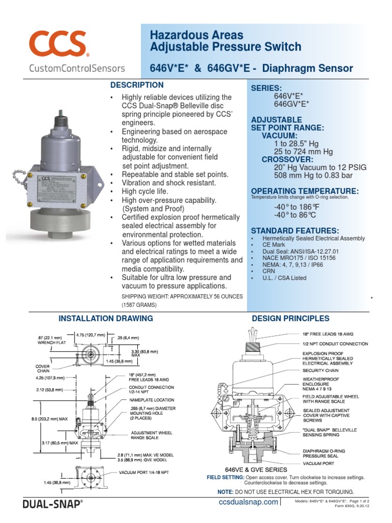 Ccs 646v e GV e Datasheet | PDF | Vacuum | Electrical Engineering