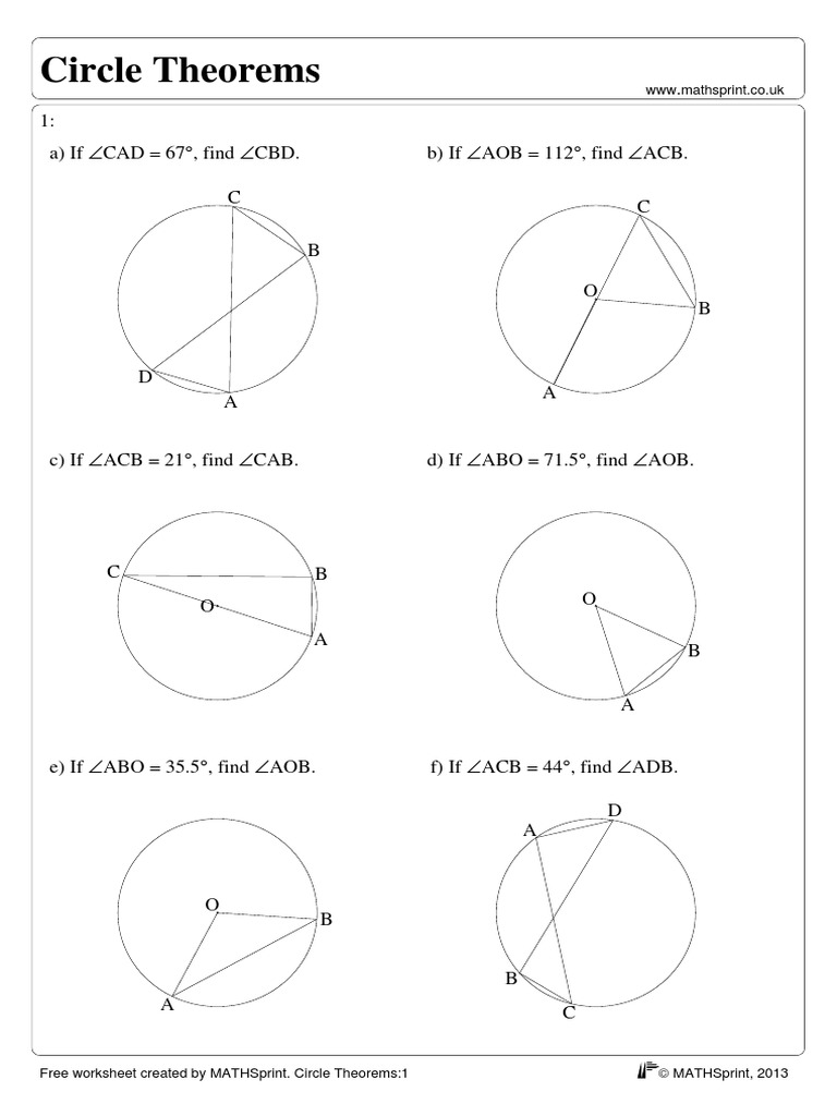 S Circle Theorems | PDF