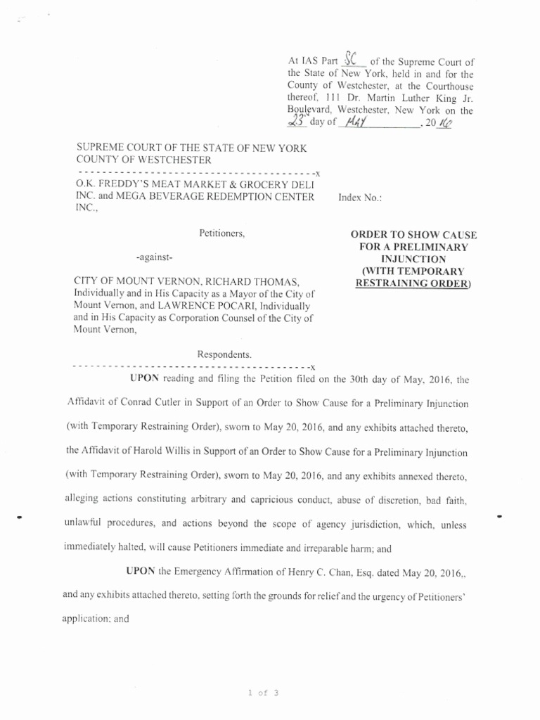 Preliminary Injunction Order | PDF