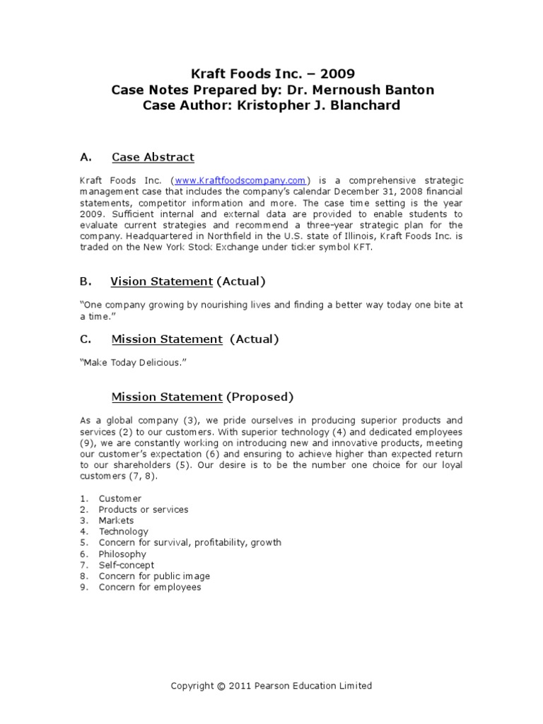 Kraft-Foods Case Study | PDF | Foodservice | Foods