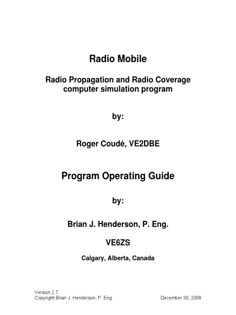 Manual Radio Mobile | PDF | Decibel | Latitude