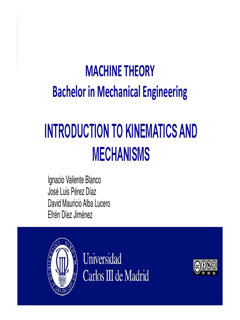 Introduction To Kinematics and Mechanisms | PDF | Kinematics | Physics