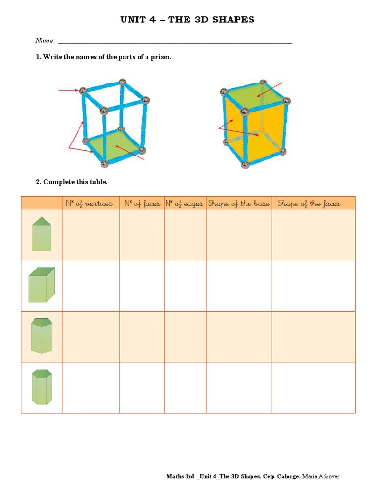 Understanding 3D Shapes and Prisms | PDF