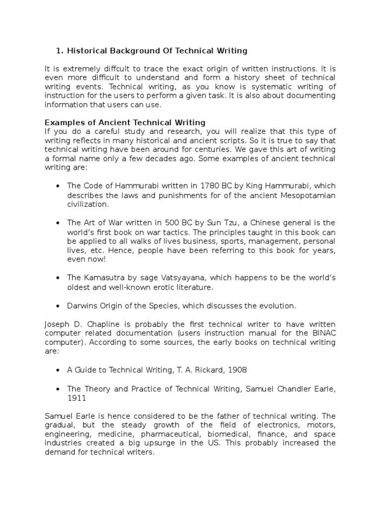 History of Technical Writing | PDF | Documentation | Page Layout