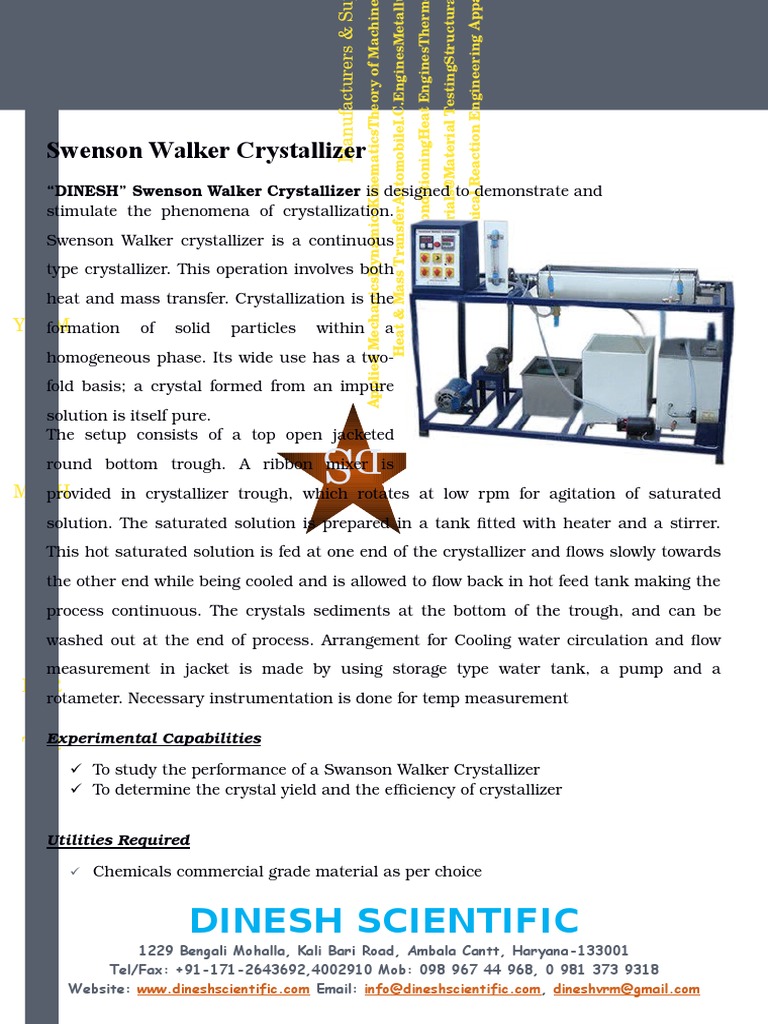 Swenson Walker CrystSwenson Walker Crystallizer - Allizer | PDF