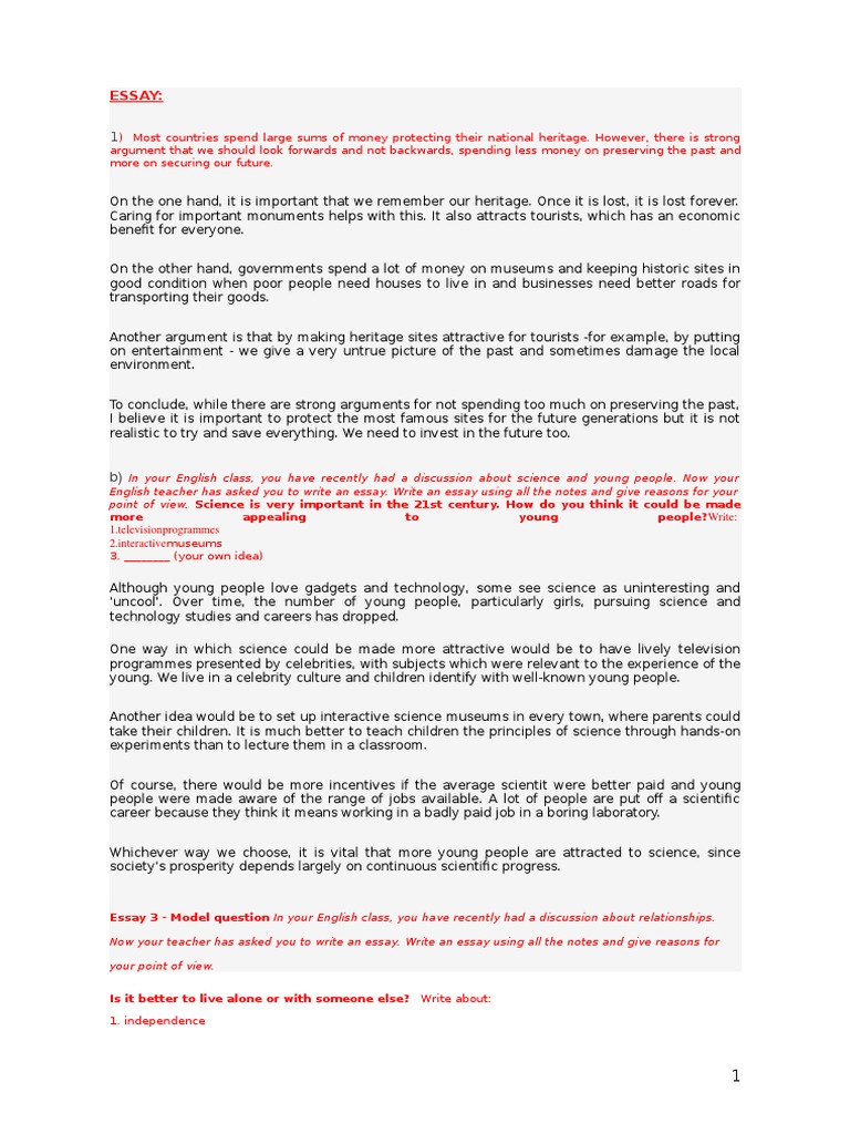 Modelos Writing b2 | PDF | Restaurants | Science