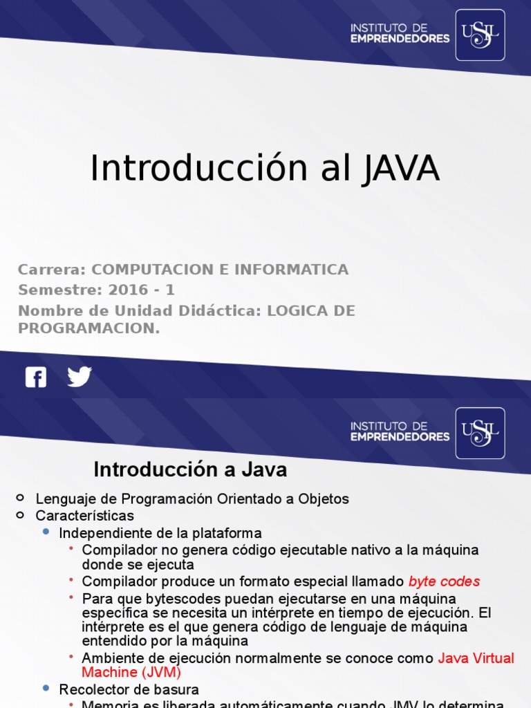 Introduccion A JAVA | PDF | Java (lenguaje de programación) | Herencia (Programación Orientada a ...
