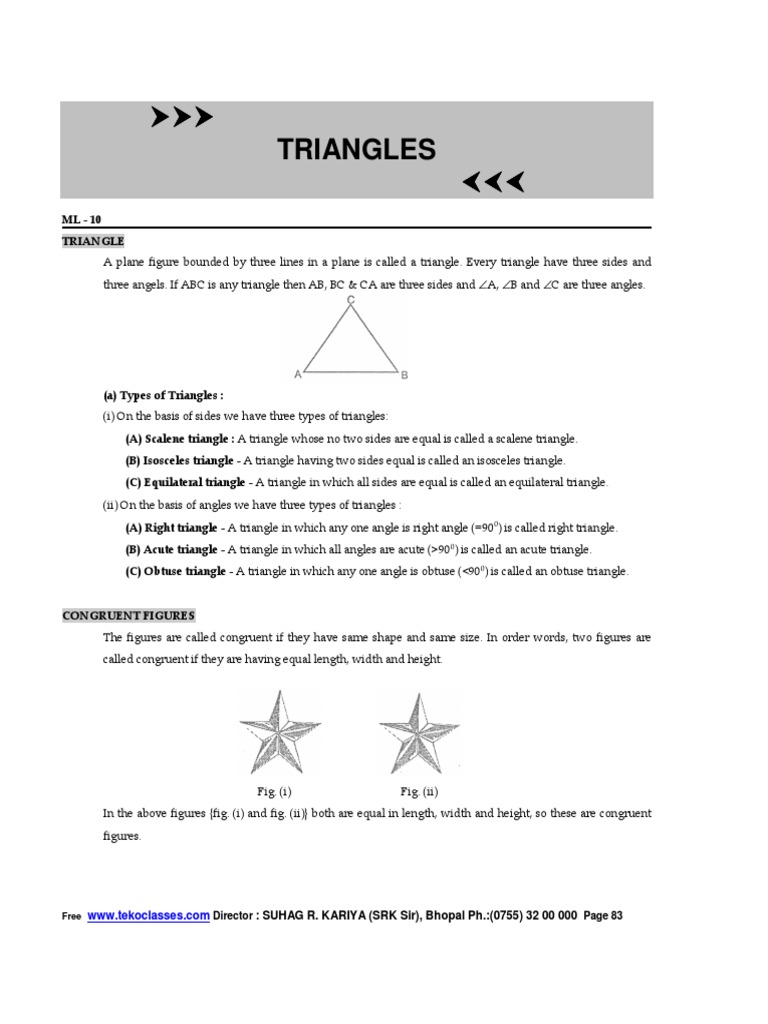 Mathematics Part-3 of 4 | PDF | Triangle | Rectangle