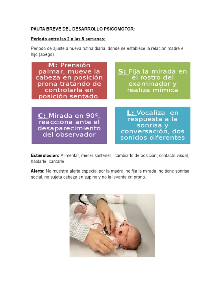 Pauta Breve Del Desarrollo Psicomotor | PDF | Ciencia cognitiva | Sicología