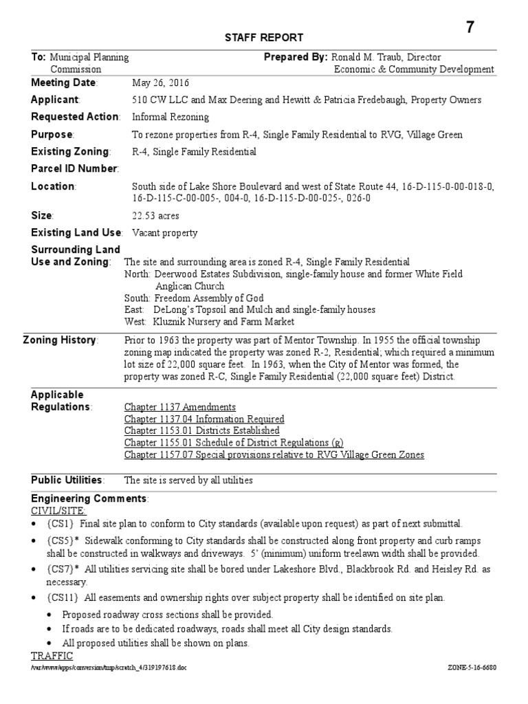 Informal Rezoning Proposal for 22.53 Acres | PDF | Zoning | Land Lot