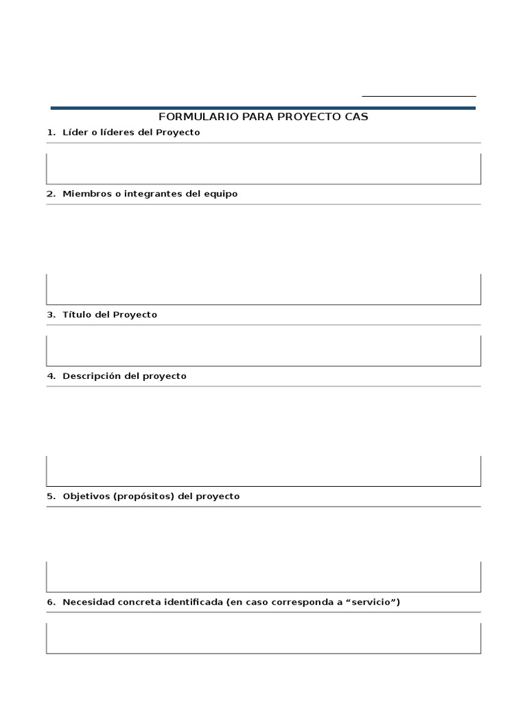Modelo de Proyecto CAS COAR LL | PDF | Blog | Liderazgo
