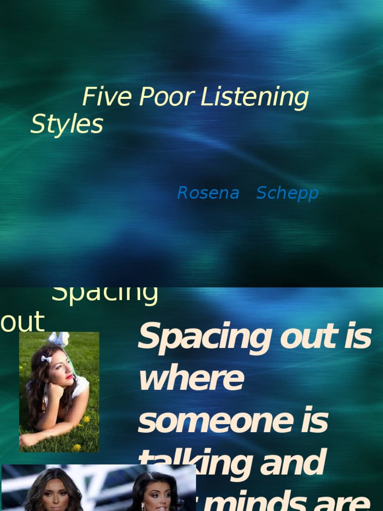 Five Poor Listening Styles | PDF | Language Arts & Discipline | Self ...