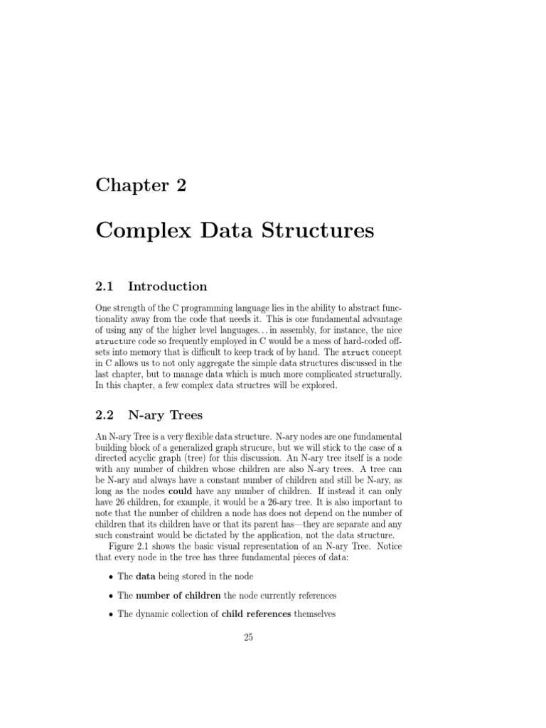Complex Data Structures N-Ary Tree PDF | PDF | C (Programming Language ...