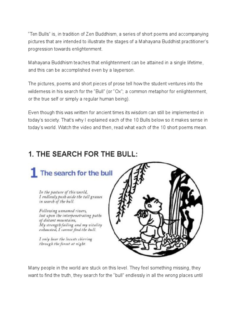 Understanding the 10 Bulls of Zen | PDF | Zen | Mahayana