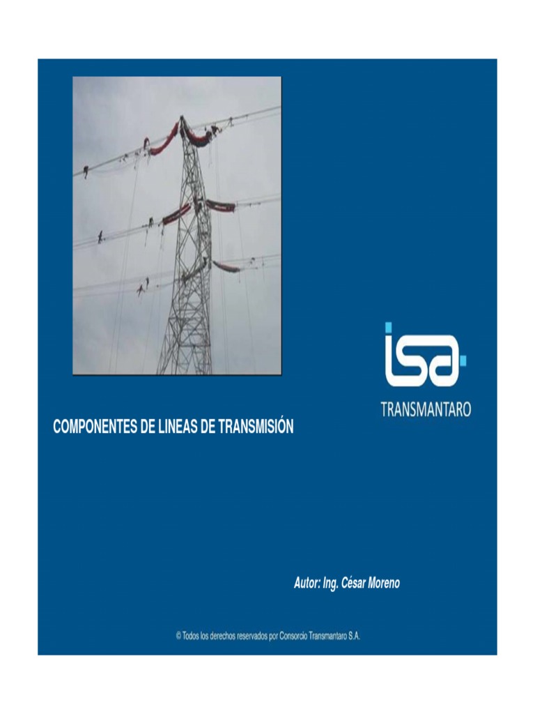Componentes de Lineas de Transmisión de Potencia | PDF | Aislador ...