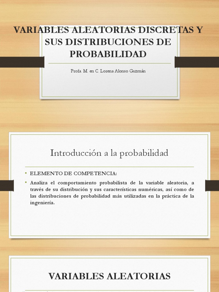 VARIABLES ALEATORIAS DISCRETAS Y2.pdf | Variable aleatoria | Distribución de probabilidad