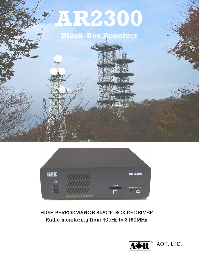 AOR AR2300 Catalog Rev1 | PDF | Secure Digital | Software Defined Radio