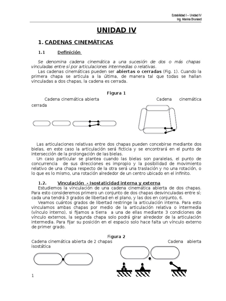 Unidad IV - Cadenas Cinematicas | PDF | Cinemática | Ecuaciones