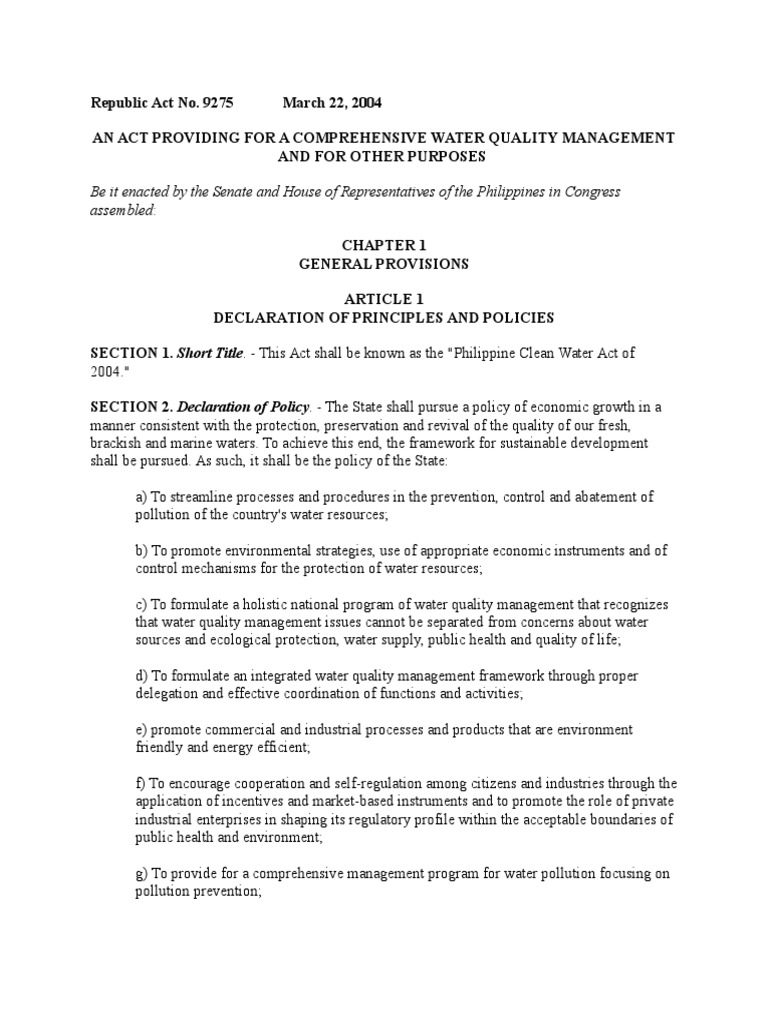 Clean Water Act | PDF