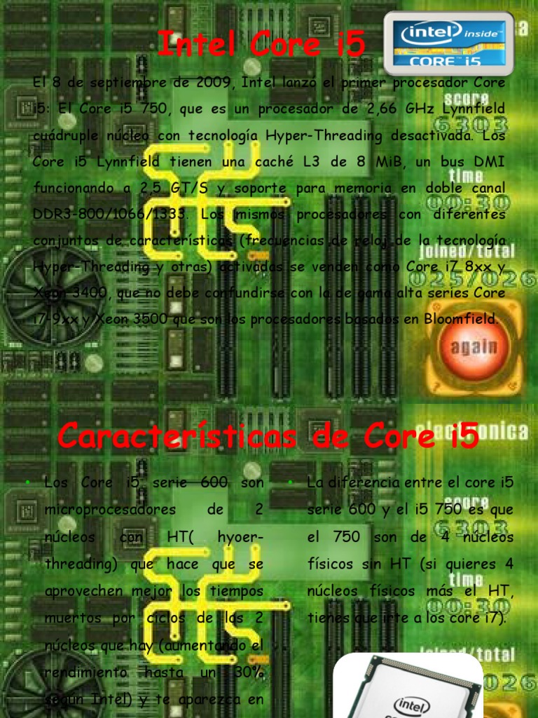 Intel Core I5 | PDF | Microprocesador | Circuito integrado