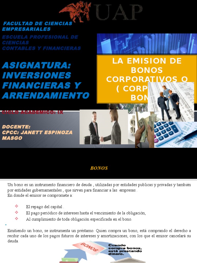 Diapositivas Bonos | Bono corporativo | Bonos (Finanzas)