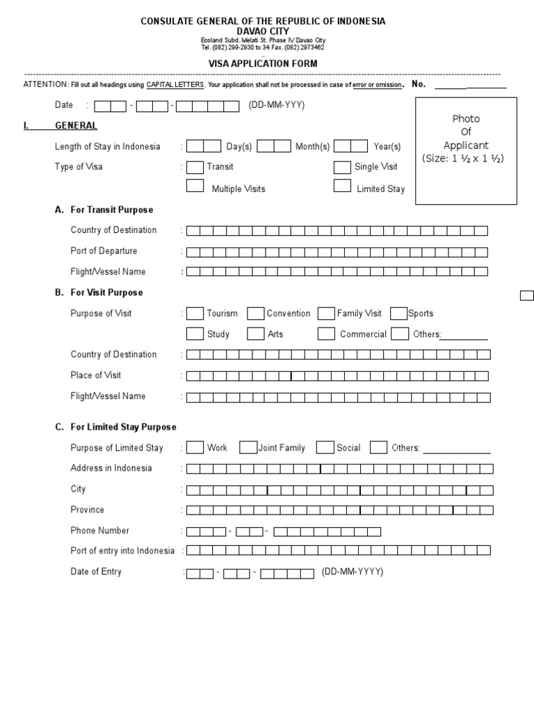 Visa Applicant Form | Travel Visa | Passport