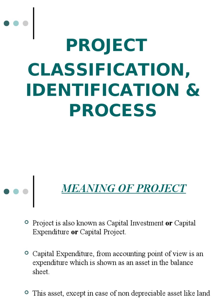 Project Classification and Identification Guide | PDF | Capital ...