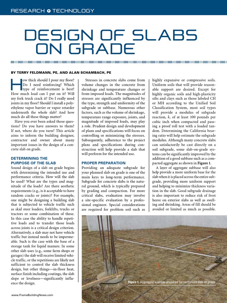Concrete Slab On Grade Design Example Design A Concrete Slab On Grade