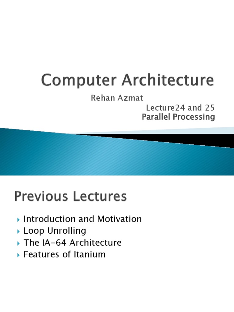 24-25 - Parallel Processing PDF | PDF | Parallel Computing | Central Processing Unit
